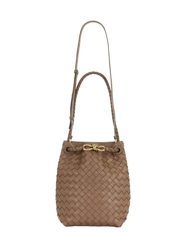 Bottega Veneta Small Andiamo Bucket Bag - Pinecone & Muse Brass