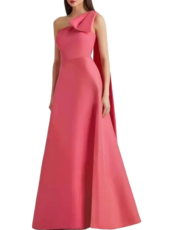 Rickie Freeman For Teri Jon Bow-detail Maxi Dress - Pink