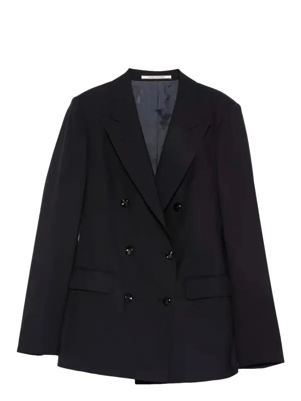 Tagliatore Double-breasted Wool Jacket - Blue