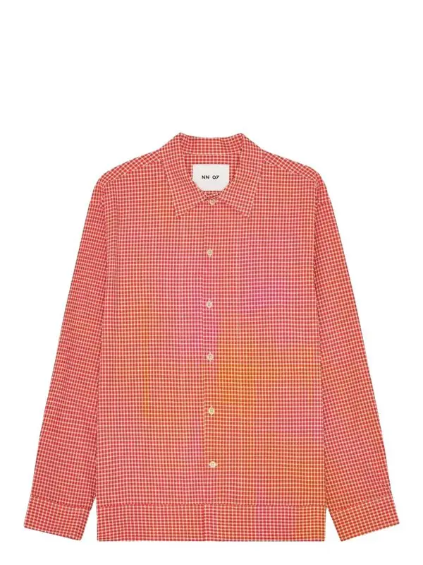 Nn07 Reed Gingham-check Shirt Jacket - Red