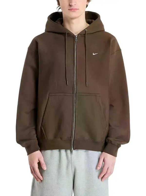 Nike Solo Swoosh Zip-up Hoodie - Brown