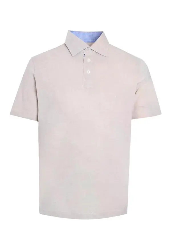 LUIGI BORRELLI Short-sleeve Polo - Neutrals