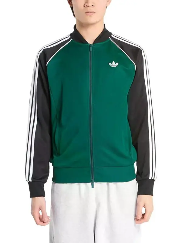 Adidas 3-stripes Zip-up Sweatshirt - Green