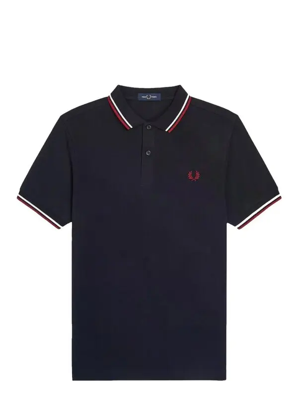 Fred Perry Logo-embroidered Polo Shirt - Blue
