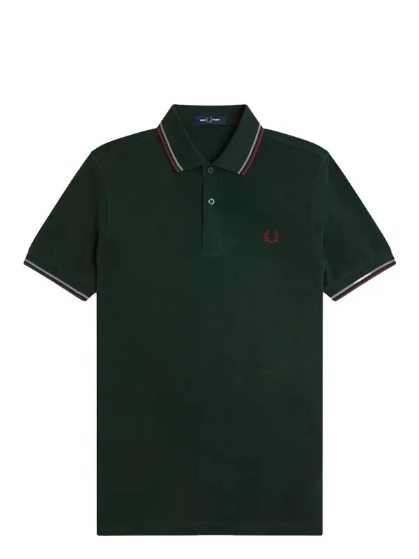 Fred Perry Striped-trim Polo Shirt - Green