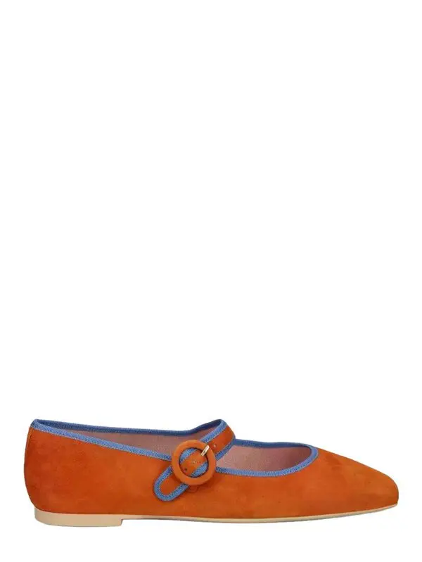 Pretty Ballerinas Camille Buckle Ballet Flats - Orange