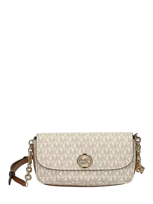 Michael Kors Nolita Logo Cross Body Bag - Neutrals