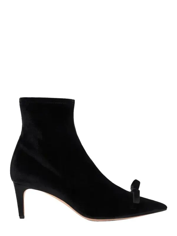 Red Valentino Bow Pointed Boots - Black