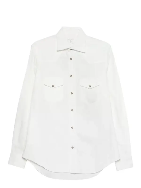 Eleventy Flap Pocket Shirt - White
