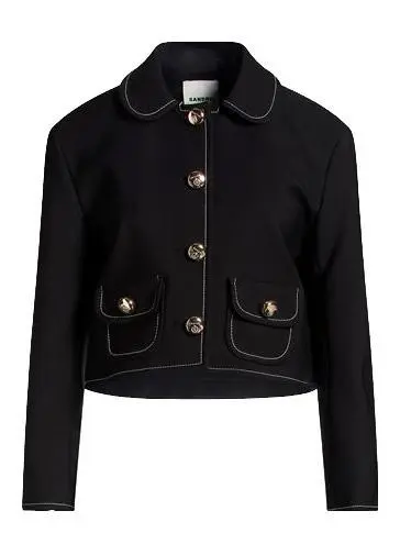 Sandro Jacket Size Polyester, Elastane - Black