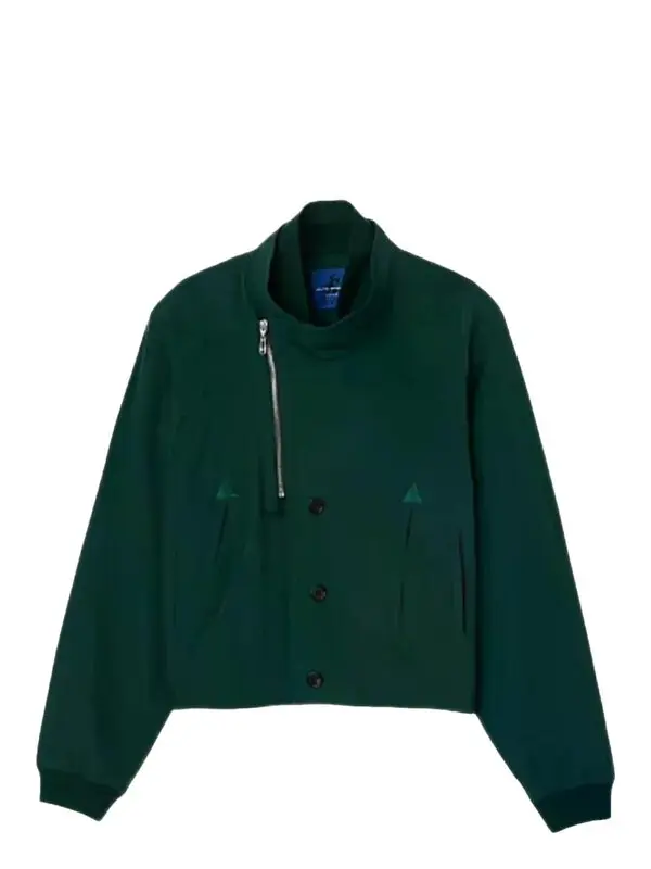 Asics Zip Asymmetric Bomber Jacket - Green