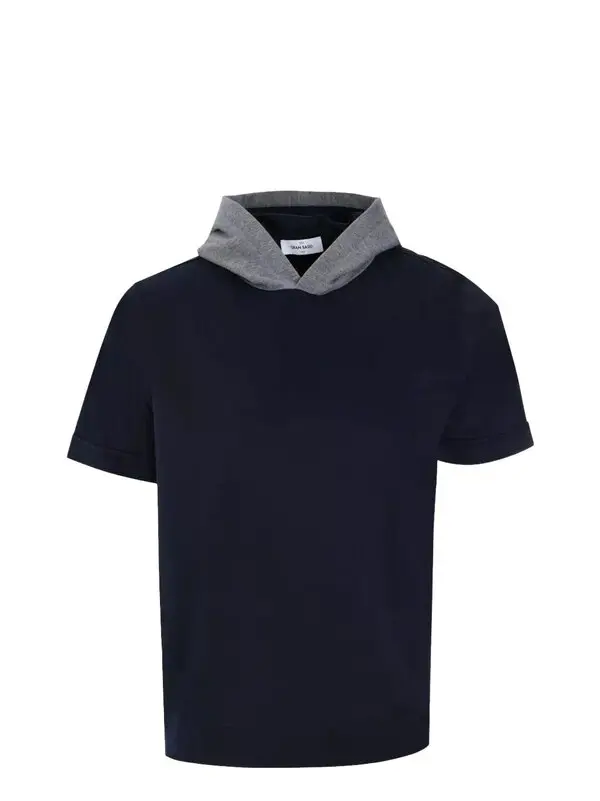 GRAN SASSO Short-sleeve Hoodie - Blue