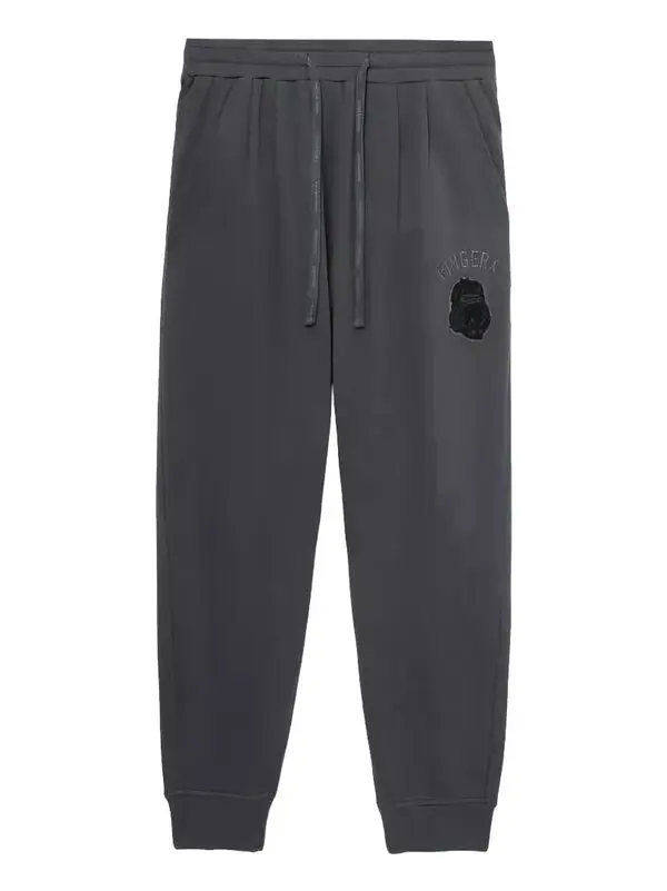 FINGERCROXX Embroidered Trousers - Grey