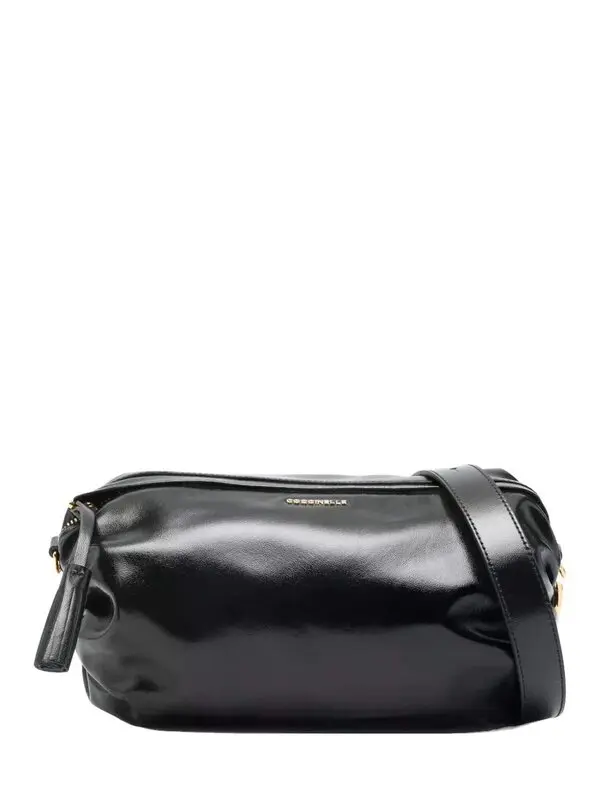 COCCINELLE Leather Satchel With Buckle Detail - Black