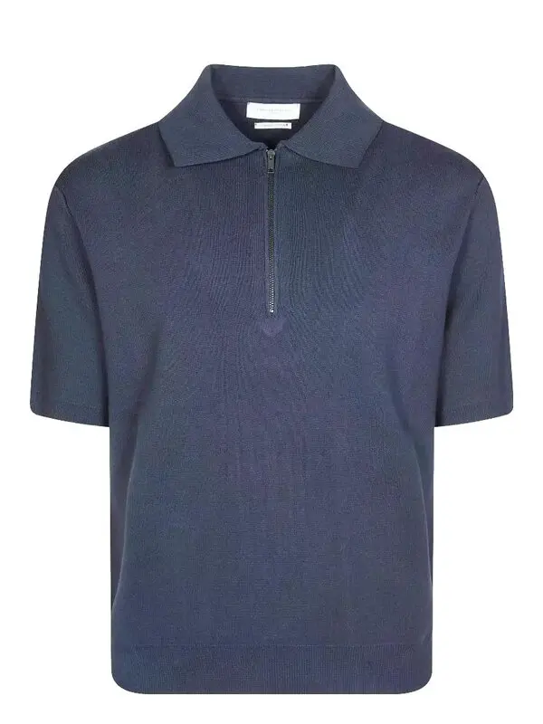 DANIELE FIESOLI Zip-up Polo Shirt - Blue