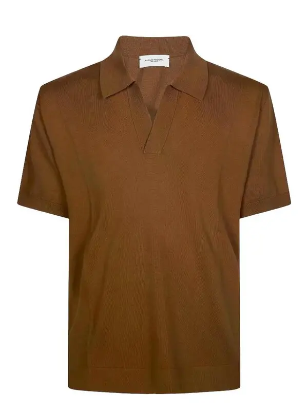 PAOLO PECORA Skypper Polo Shirt - Brown