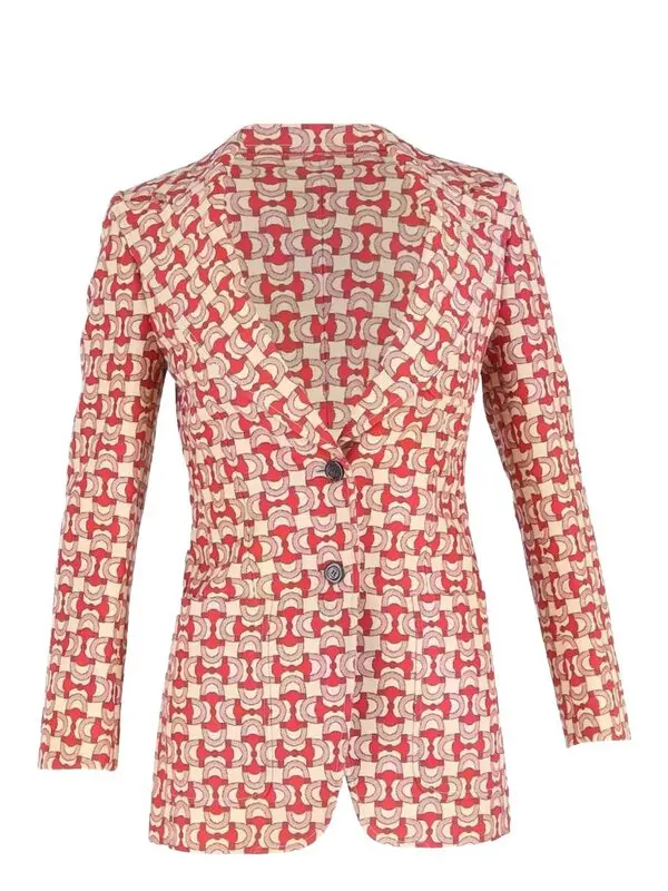 Gucci Horsebit-print Single-breasted Blazer - Red