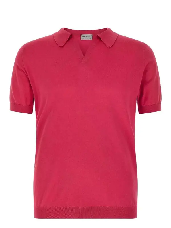 John Smedley Noah Open-collar T-shirt - Pink