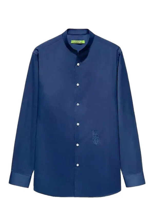 Shanghai Tang Horse-embroidered Shirt - Blue