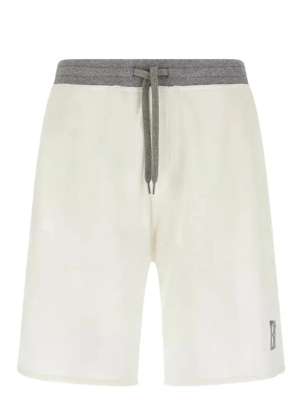 Brunello Cucinelli Logo-print Track Shorts - White