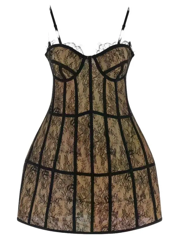 Giuseppe Di Morabito Lace Mini Dress - Black