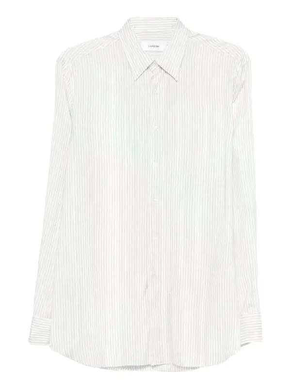 LARDINI Striped Shirt - White