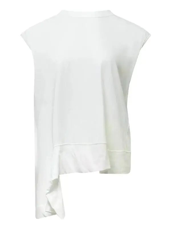 Yohji Yamamoto Symmetric Sleeveless T-shirt - White