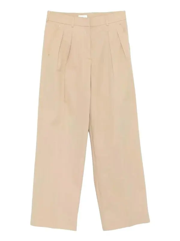 Moncler Pleated Straight Leg Trousers - Neutrals