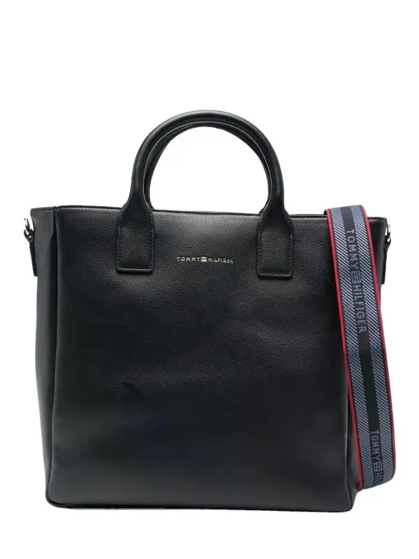 Tommy Hilfiger Tote Bag With Logo Strap - Black