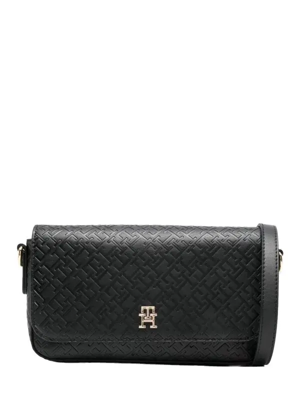 Tommy Hilfiger Embossed Logo Cross Body Bag - Black