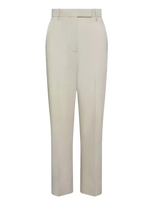 Thom Browne Tailored Cotton Trousers - Neutrals