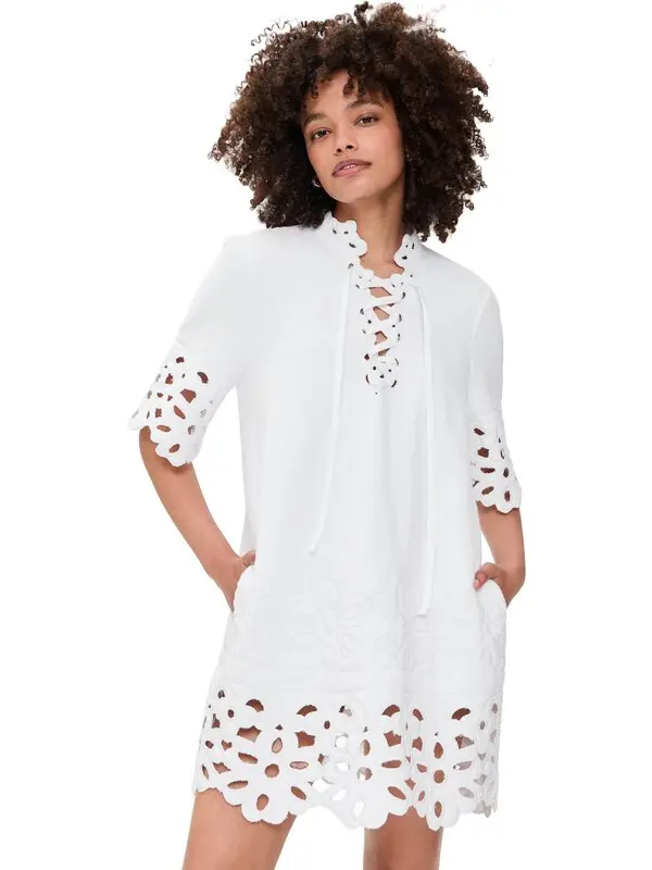 Sea Leila Eyelet Tunic Dress - White
