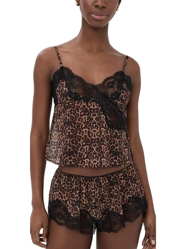 KAT THE LABEL Hayden Camisole - Leopard