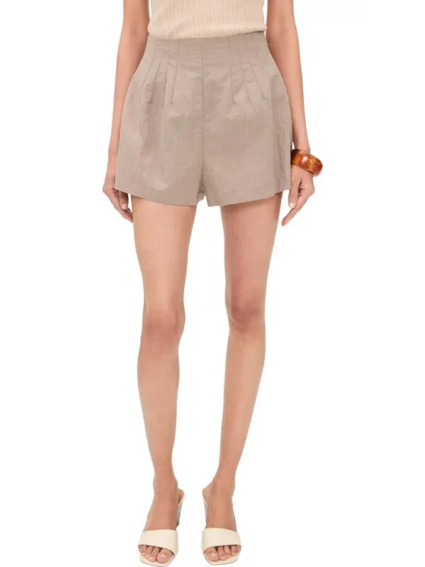 Staud Magpie Shorts - Natural