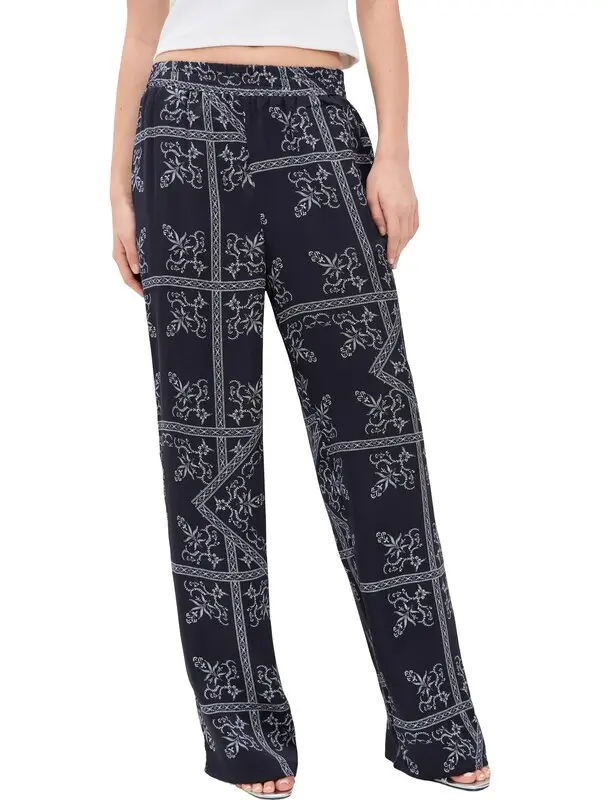 4TH & RECKLESS Amira Satin Trousers - Paisley