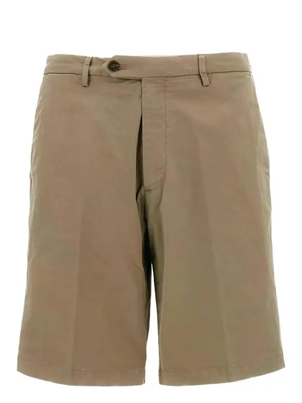 BRIGLIA 1949 Belt-loops Buttoned Shorts - Brown