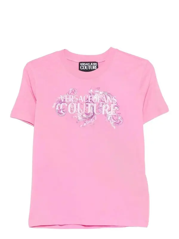Versace Logo-print T-shirt - Pink