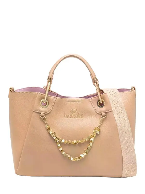 BRACCIALINI Amy Hearts Chain Tote Bag - Neutrals