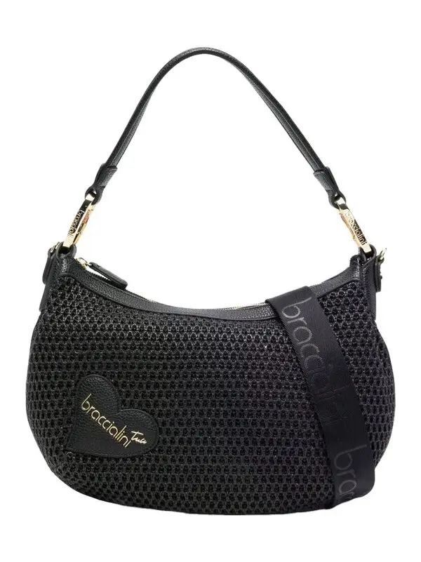 BRACCIALINI Beth Tricot Top-zip Shoulder Bag - Black