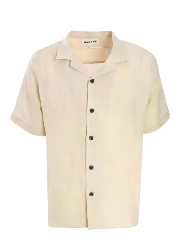 Marané Camp-collar Short-sleeve Shirt - Neutrals