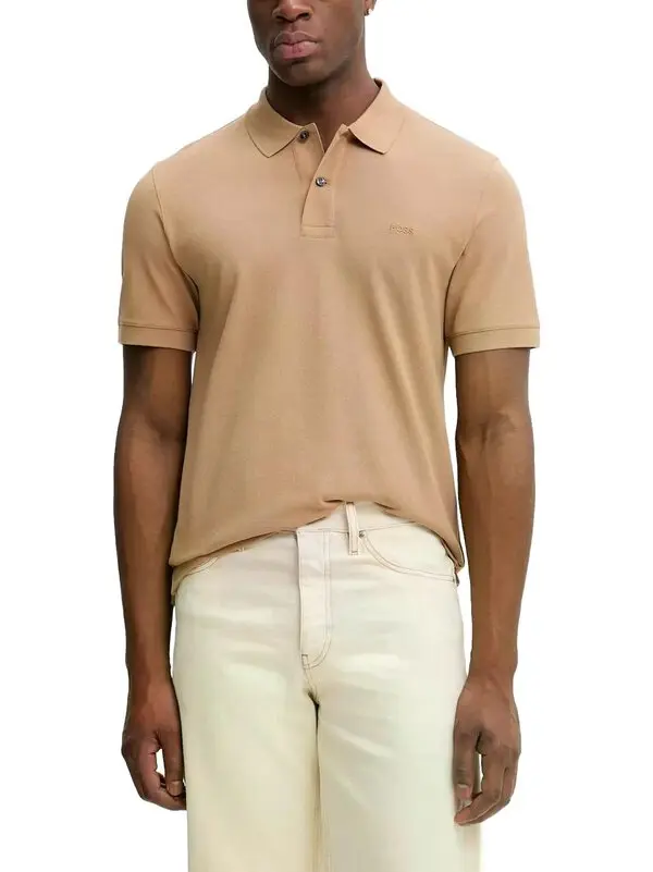 BOSS Half-button Polo Shirt - Neutrals