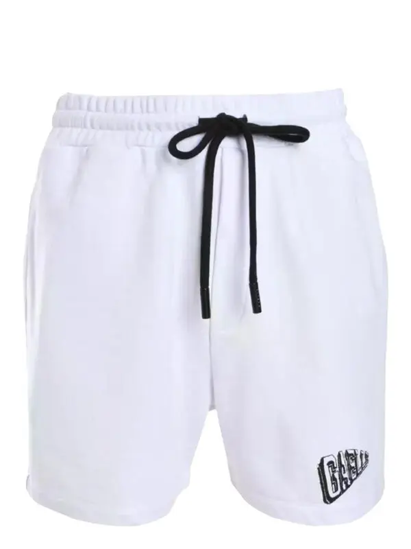 GAELLE Drawstring Track Shorts - White