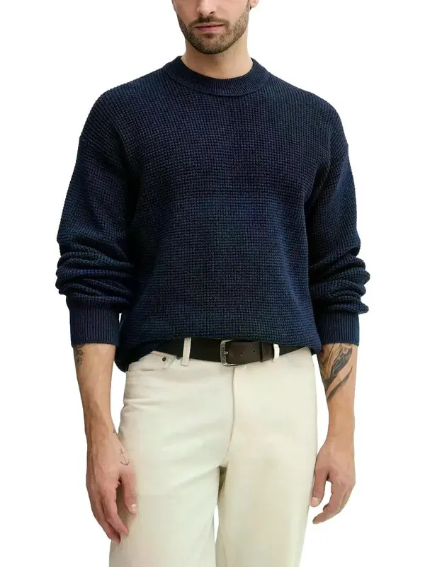 BOSS Waffle-knit Sweater - Blue