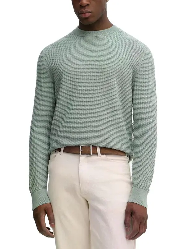 BOSS Crew-neck Cotton Sweater - Green