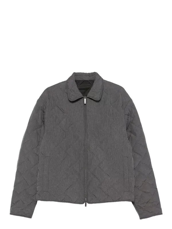 Emporio Armani Quilted Zip-fastening Jacket - Grey