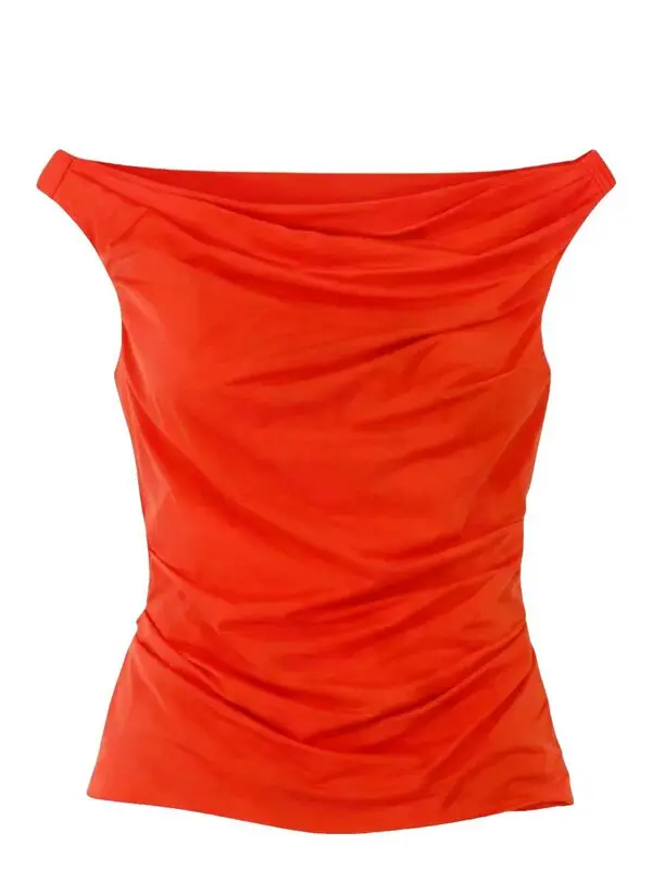 Simkhai Maisel Draped Blouse - Orange
