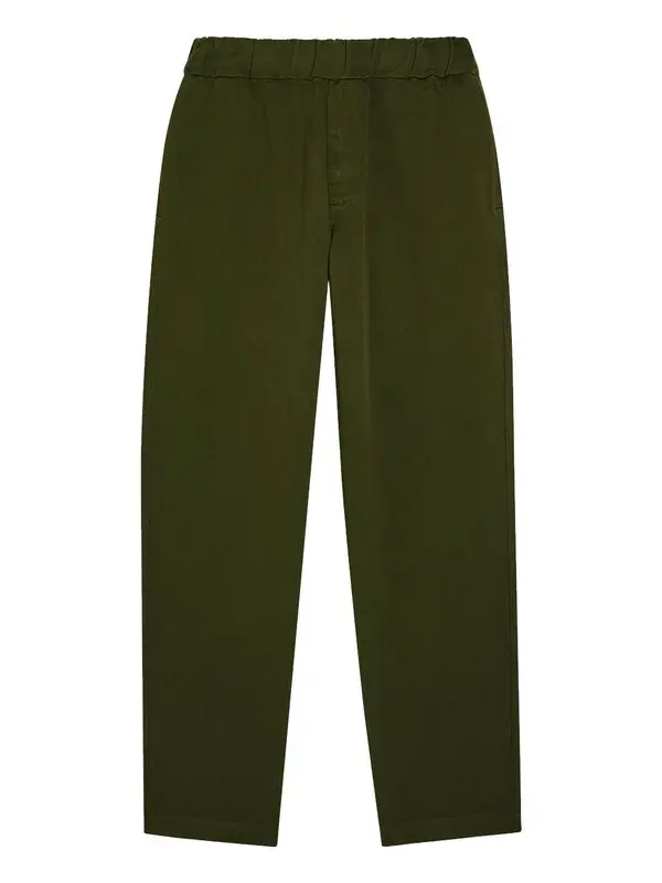 Labo.art Tapered-leg Cotton Trousers - Olive
