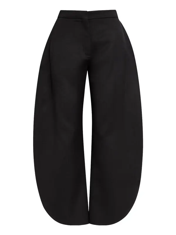 Alaïa Petal Sculpted Wool Trousers - Black