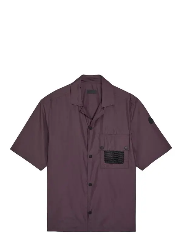 Moncler Logo Ripstop Shell Shirt - Purple
