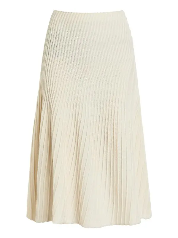 Alaïa Twisted Asymmetric Wool And Cashmere-blend Midi Skirt - White